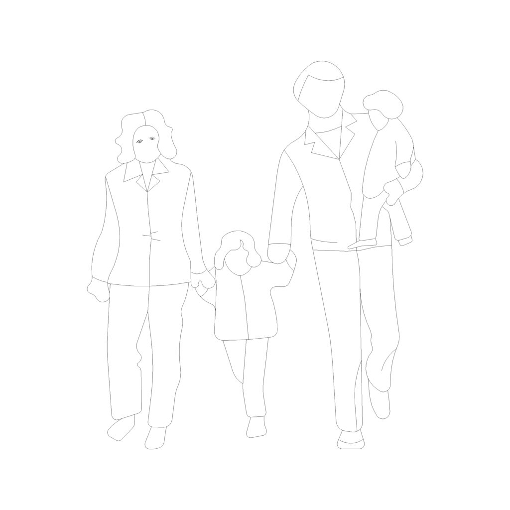Female Figure : 2D Elevation View - Cadblockdwg