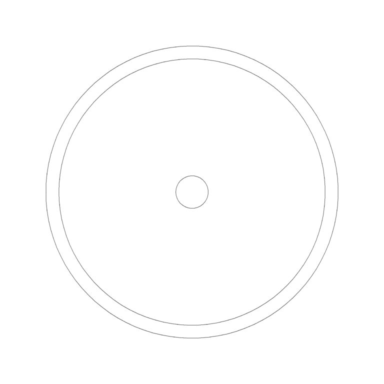Wash Basin Type 40 : 2D Top View Plan - Cadblockdwg