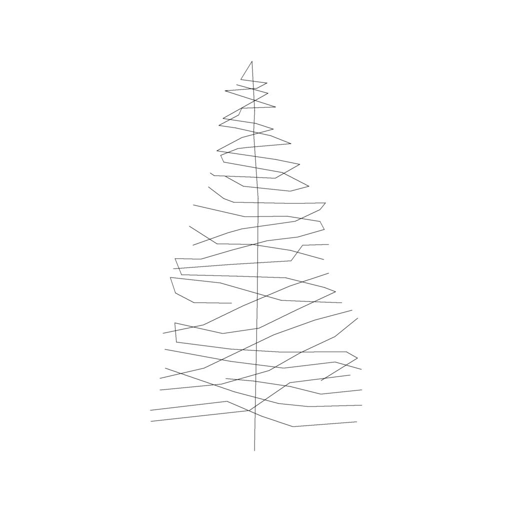 Christmas Tree : 2D Elevation View - Cadblockdwg