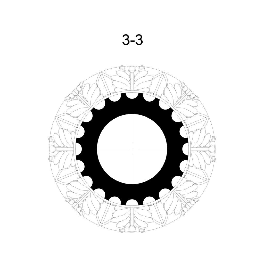 Complete wall with arches : 2D Model - Cadblockdwg