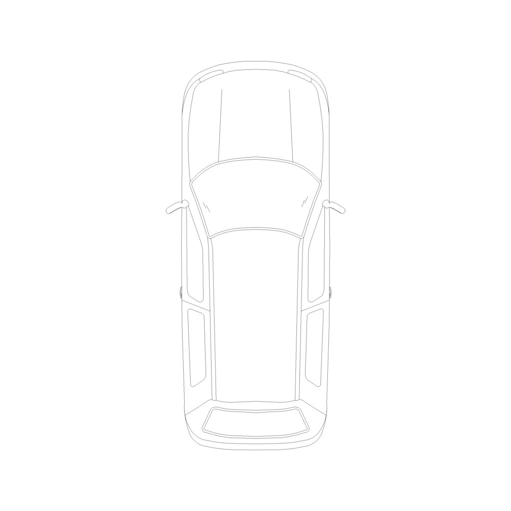 3 Door car: 2D Elevation - Cadblockdwg