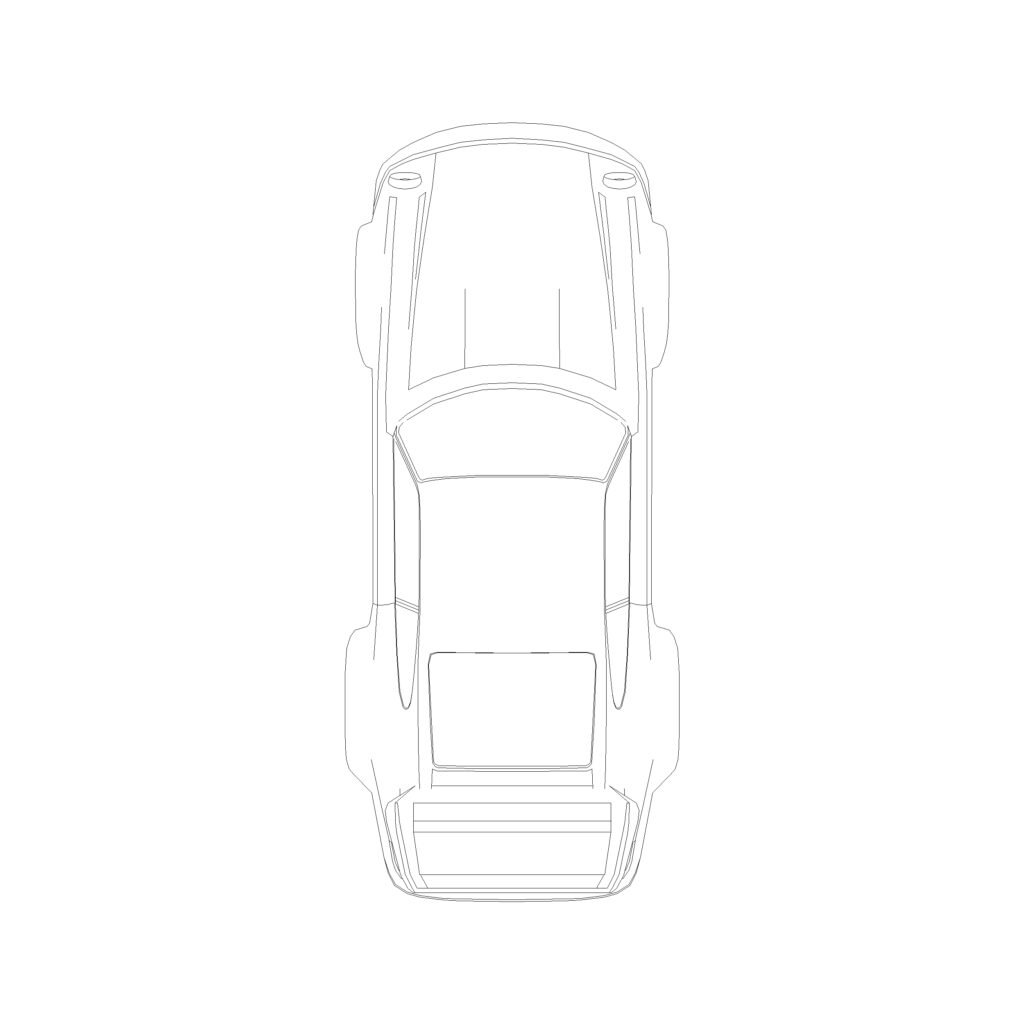 Sports Car Type 6: Top View Plan - Cadblockdwg
